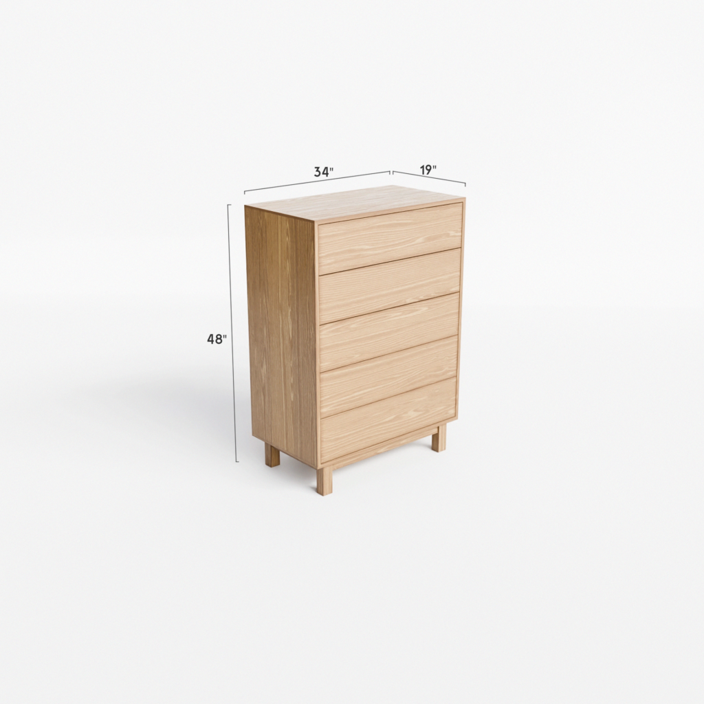 Discover Handcrafted Concord 5 Drawer Chest for Storage