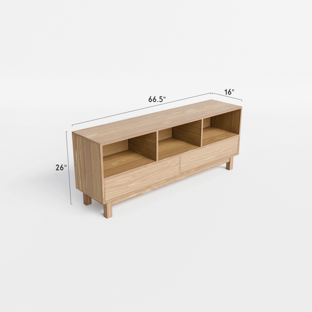 Handcrafted Concord Media Console with Timeless Design