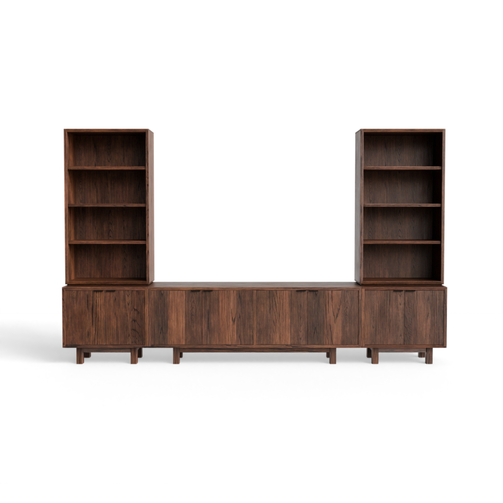 Concord Media Oak Wall For Living Room - 3hands Furniture